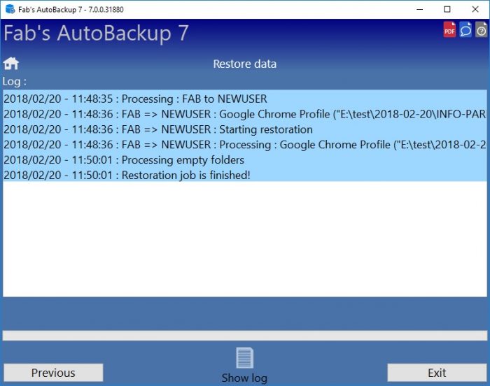 How to restore profile from Autobackup 7 Pro | GeGeek